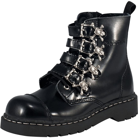 tuk | Shoes | Tuk Anarchic Skull Buckle Boots Size 8 | Poshmark
